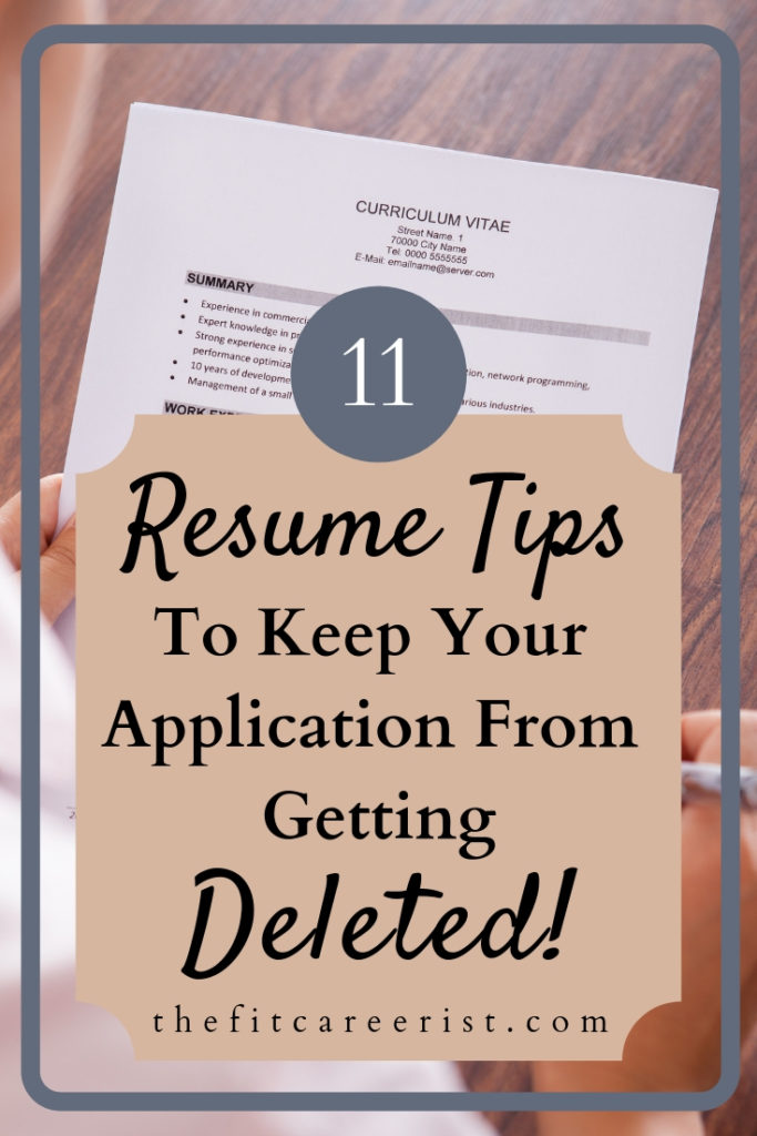 11 Resume Tips to Keep Your Application From Getting Passed Over - The ...